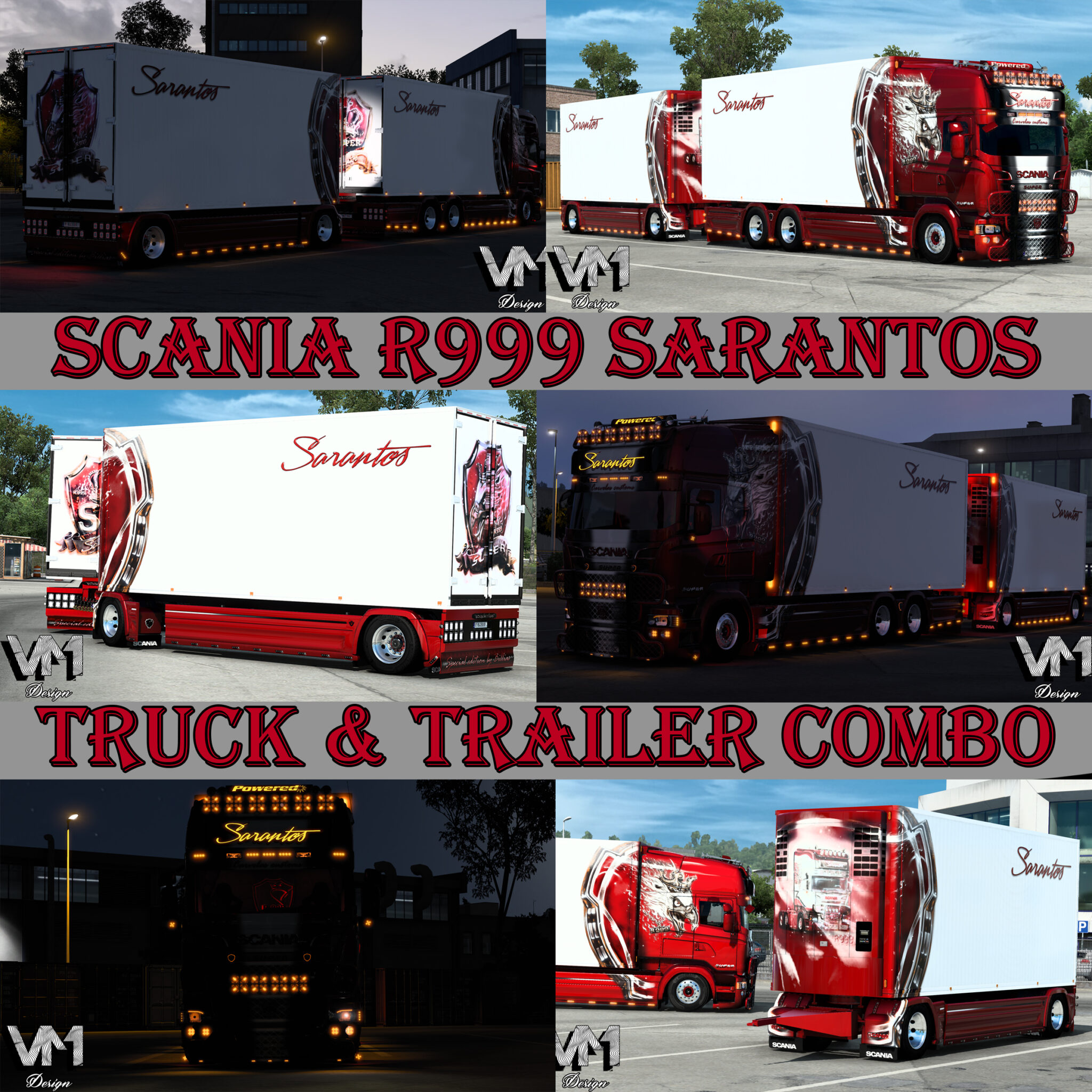 Scania R999 Sarantos Truck and Trailer Combo (Standalone) (no skin) - V ...