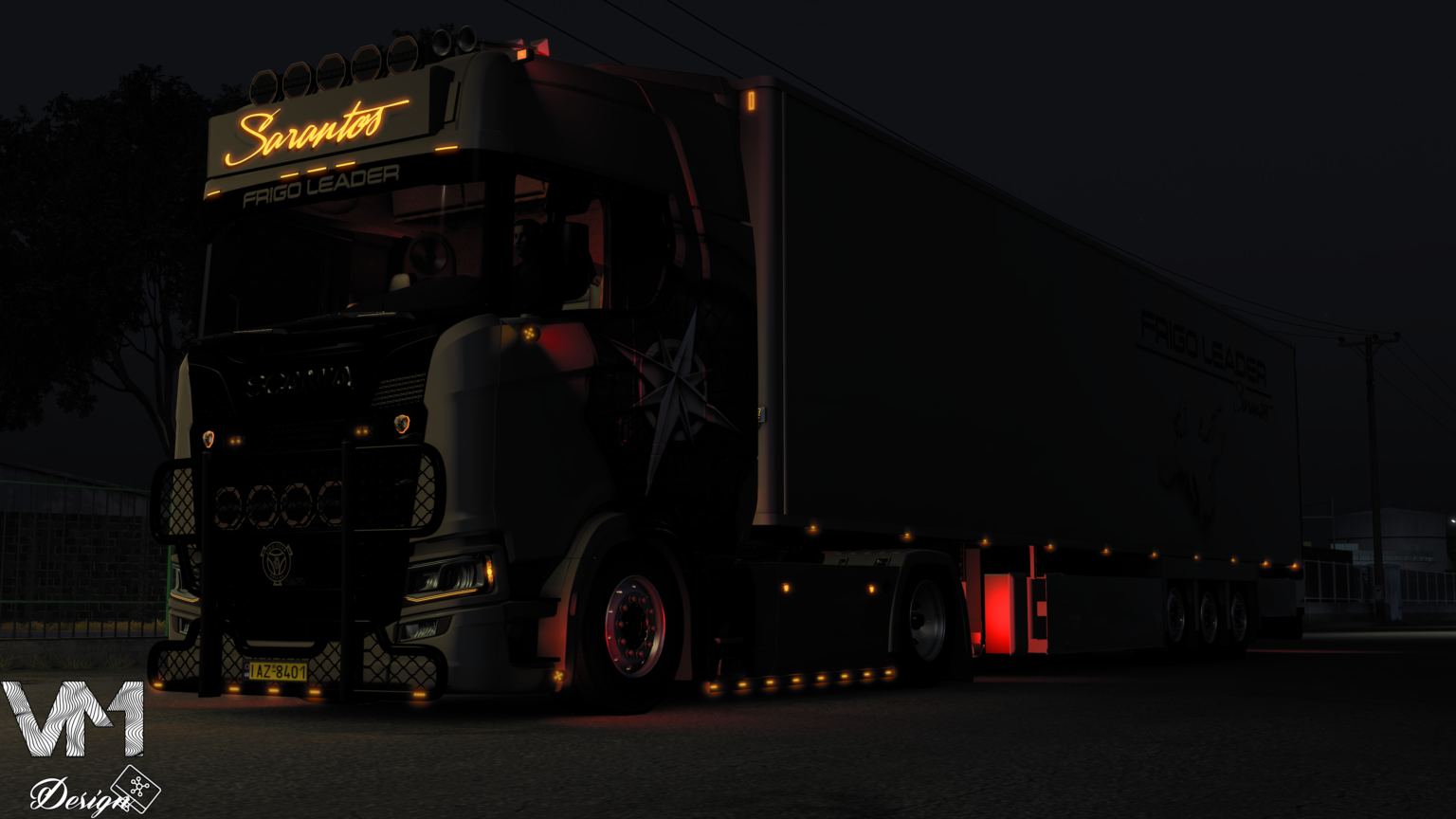 Scania S Frigo Leader Sarantos Truck & Trailer Combo (Standalone) (no ...